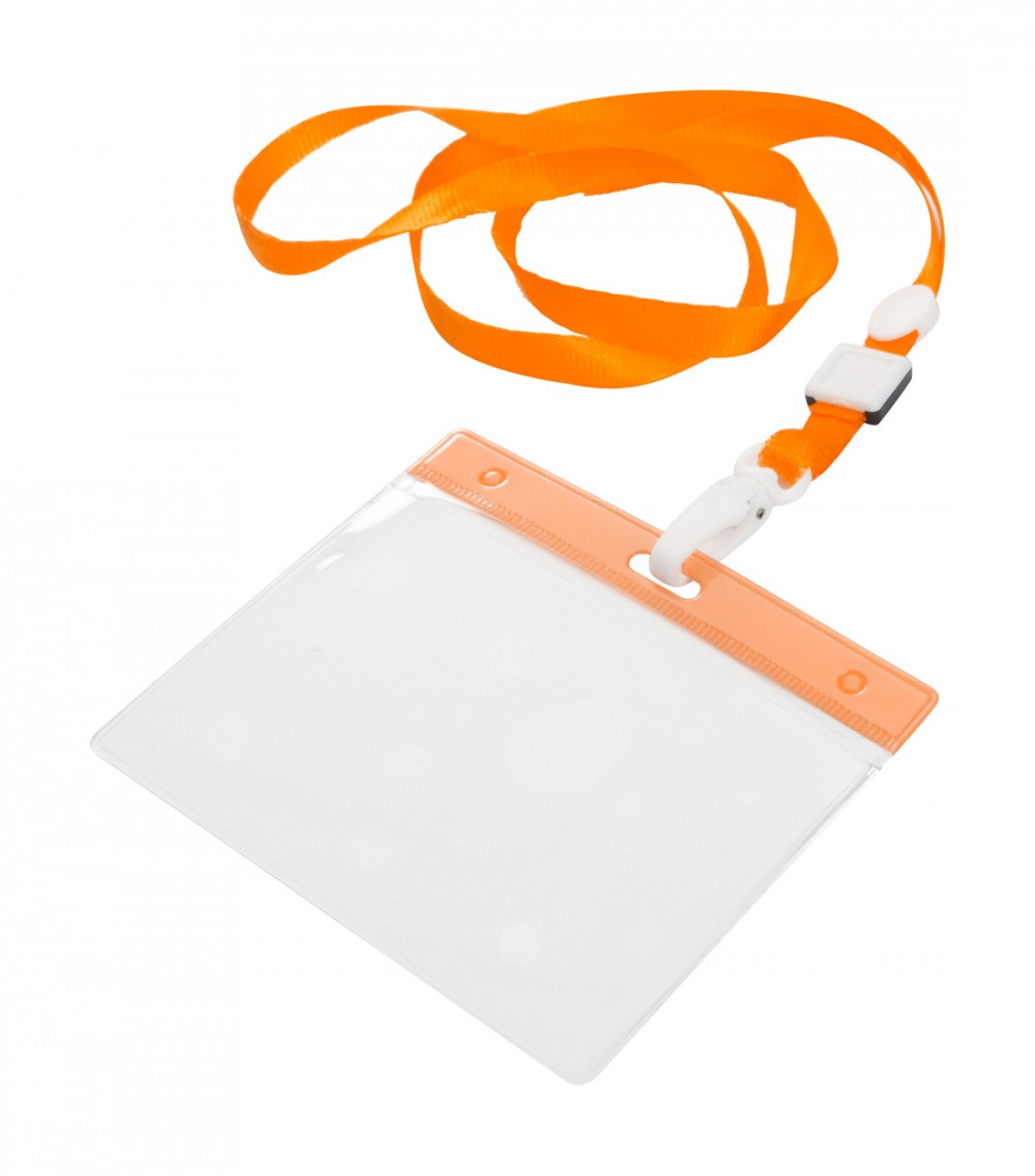 PASS HOLDER WITH LANYARD - orange - wristland.com