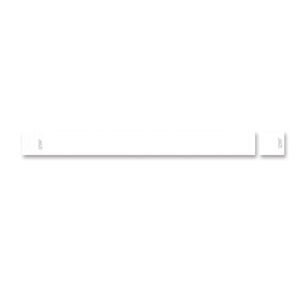 TYVEK WRISTBAND WITH DETACHABLE STUBS - White - wristland.co