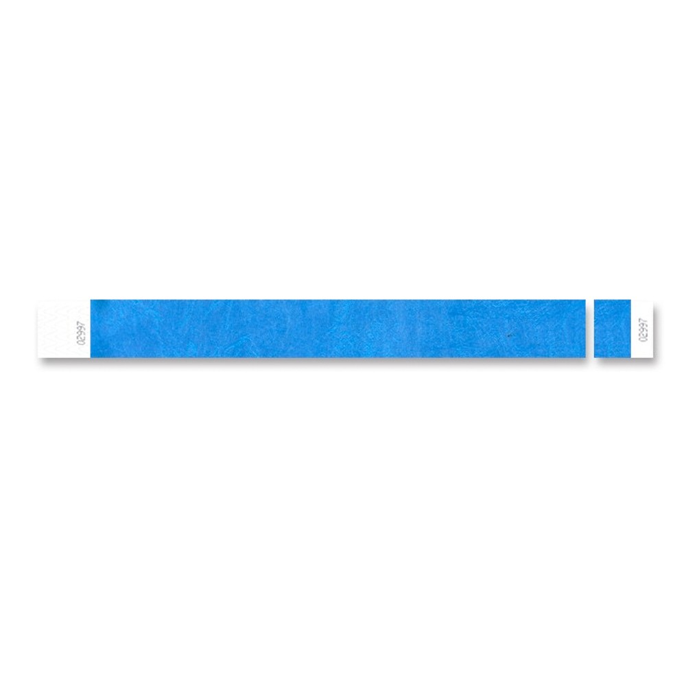 TYVEK WRISTBAND WITH DETACHABLE STUBS - BLUE - wristland.com