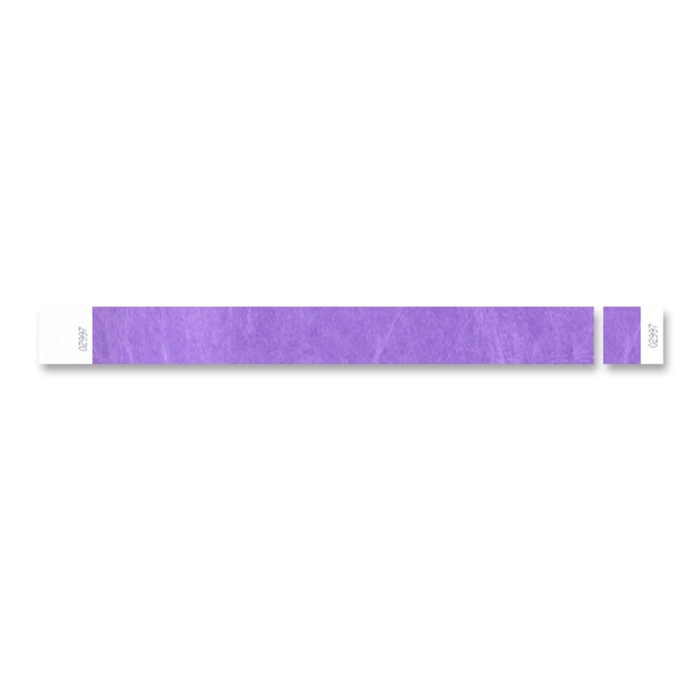 TYVEK WRISTBAND WITH DETACHABLE STUBS - Purple - wristland.c